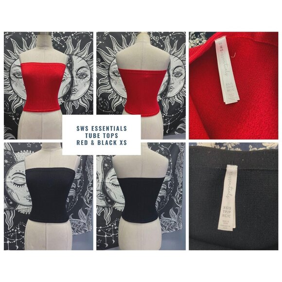 SWS Essentials | Tops | Sws Essentials Tube Tops Red Black Mix And ...